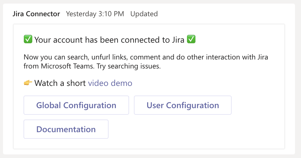 Admin resources: Microsoft Teams Jira Connector - Getting started