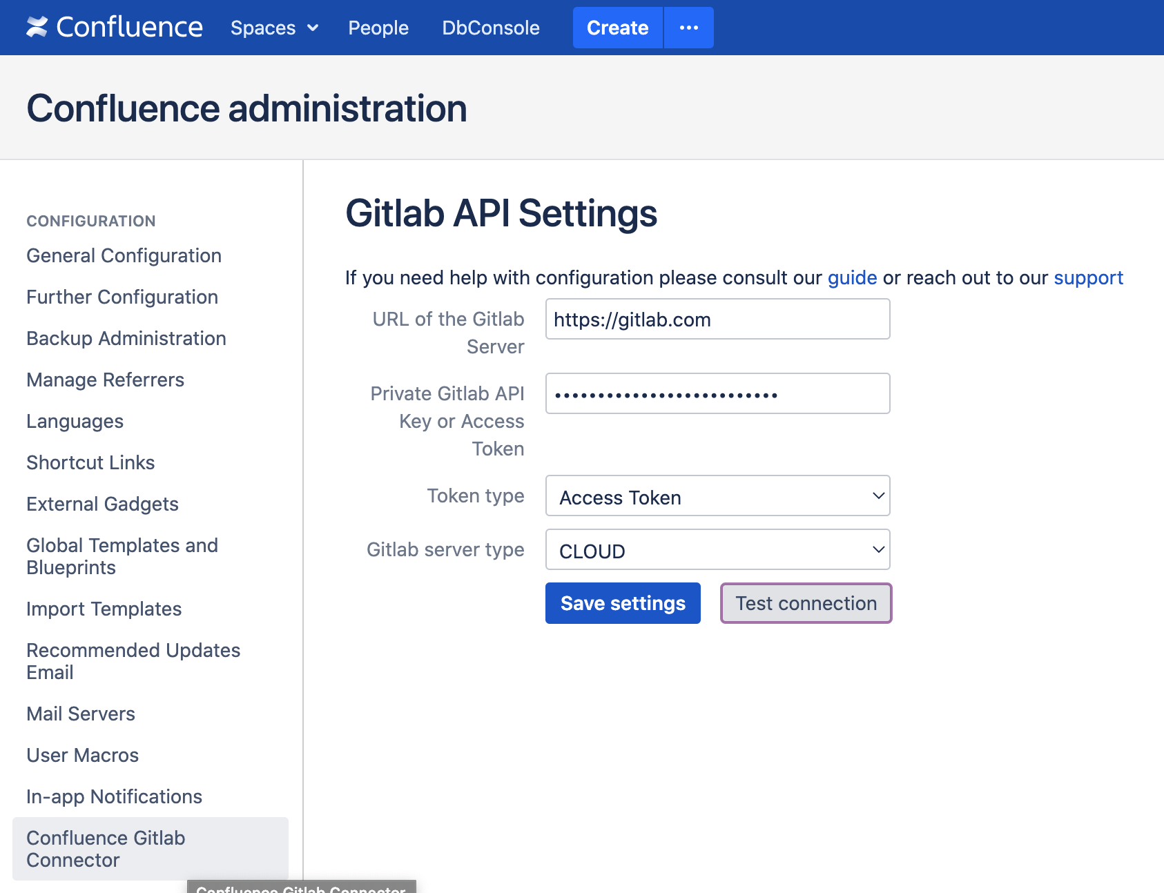 Confluence Gitlab Connector guide