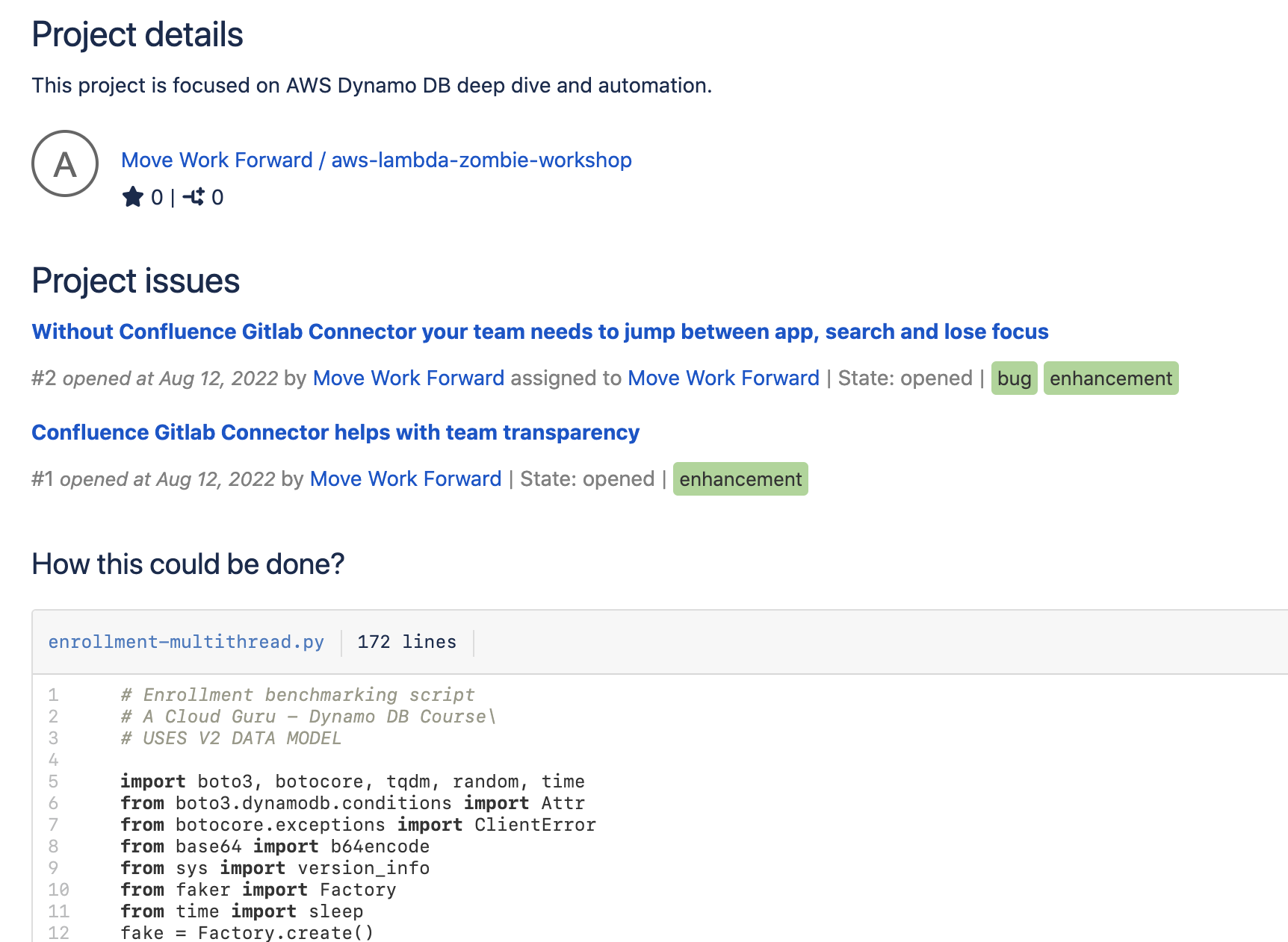 Confluence Gitlab Connector guide