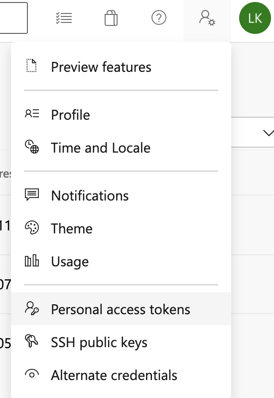 How to create Microsoft Azure DevOps personal access token
