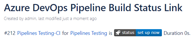 How To Create An Azure Devops Pipeline Build Status Link Macro