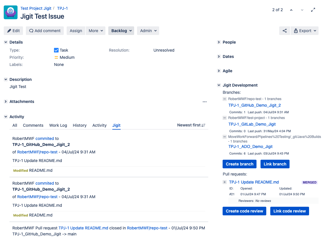 Get started guide for the Jira end user