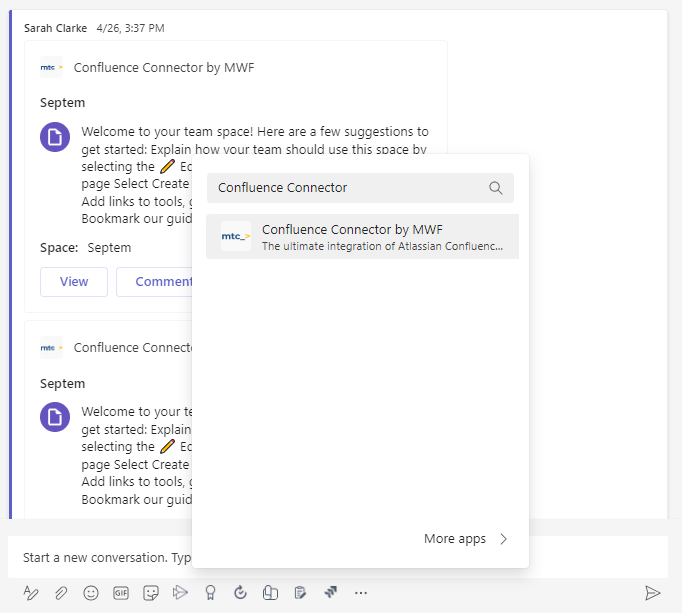 Sharing Confluence content in Teams Sharing Confluence content in Teams