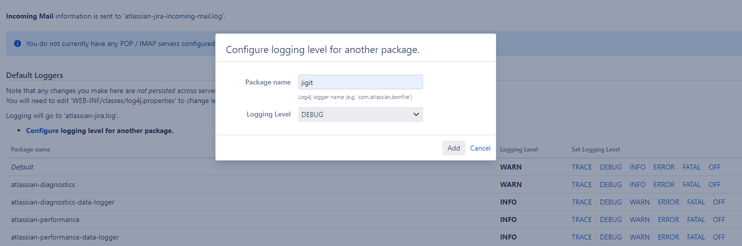 How To Enable Debug Level Logging For Jigit Jira Github Gitlab Integration