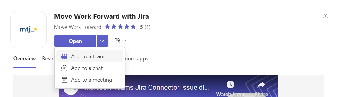 How to add Jira bot to the Microsoft Teams channel?