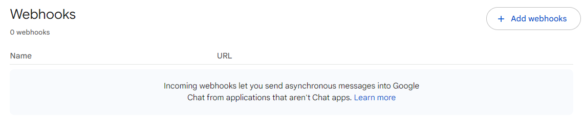 How to create Incoming Webhook URL for Google Chat space?