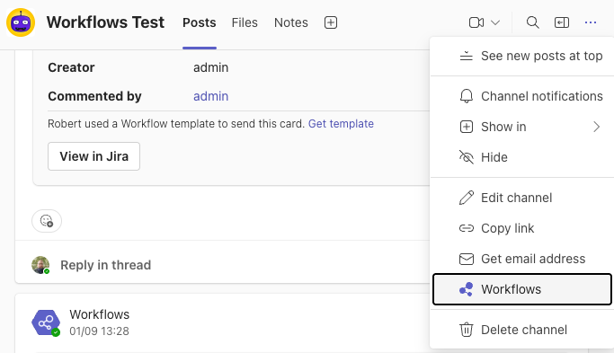 How to create webhook URL with Workflows app?