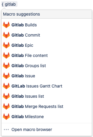 How to access GitLab Macros in Confluence