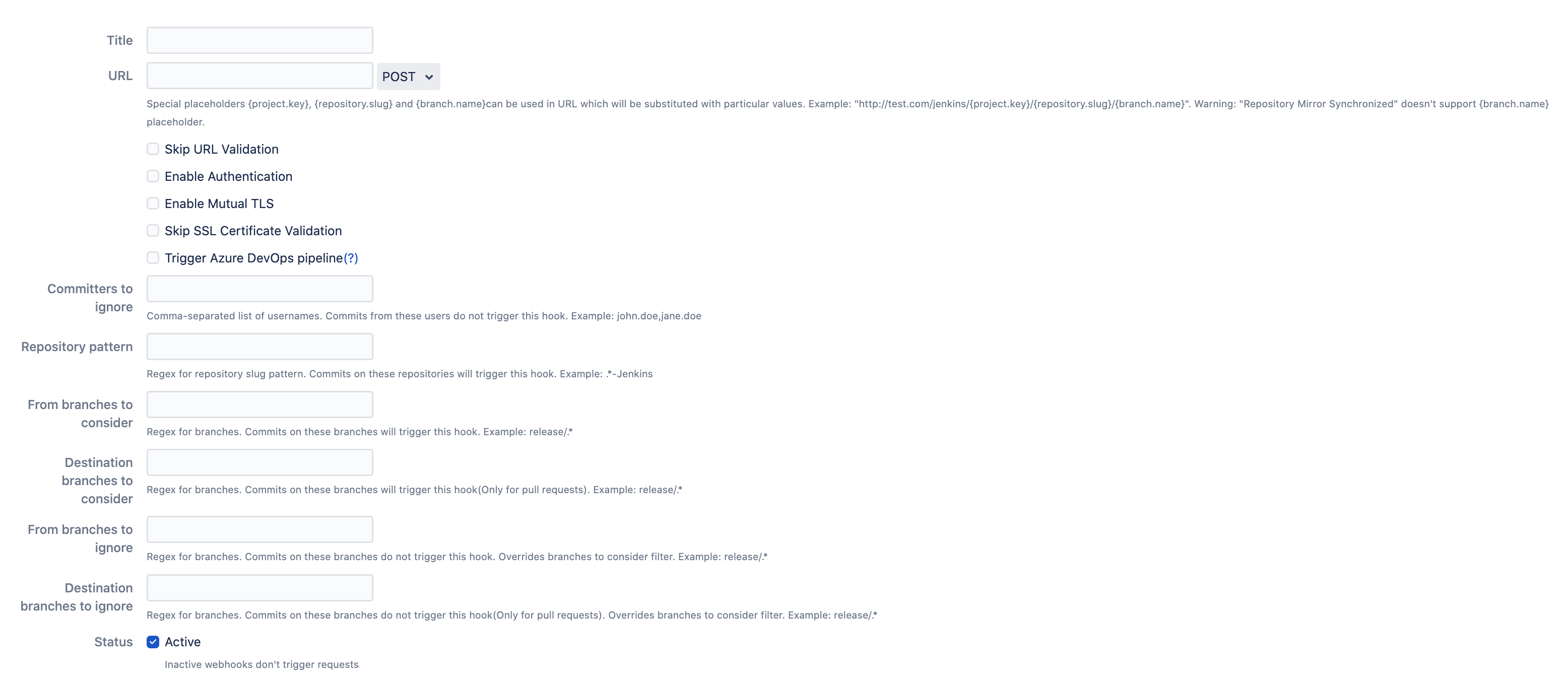 Bitbucket Post Webhook main guide